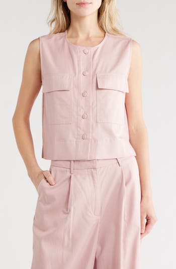 French Connection Patch Pocket Twill Vest | Nordstromrack