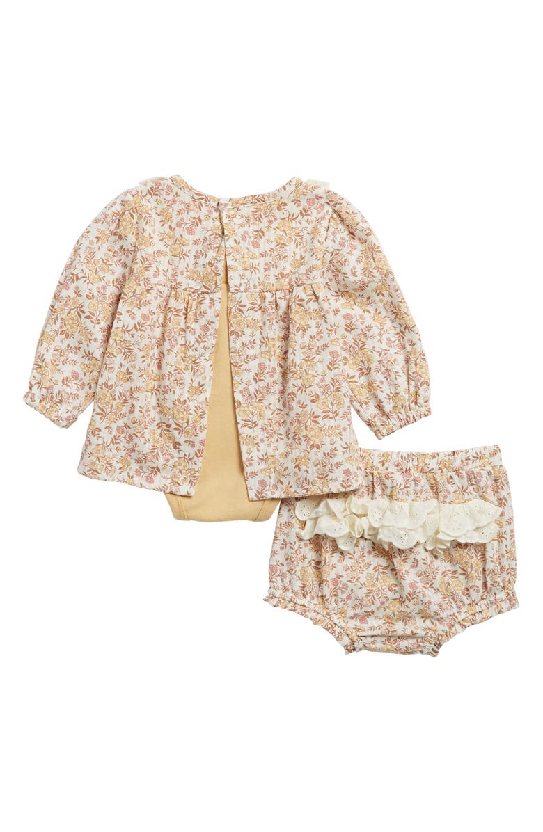 Nicole Miller Floral Long Sleeve Bodysuit, Bloomers, Socks & Headband ...