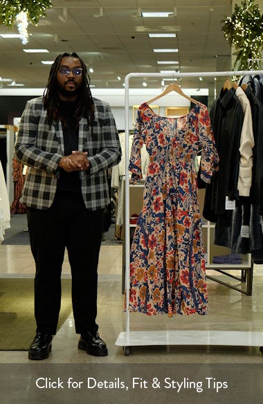 Printed Smocked Waist Maxi Dress (Women) | Nordstromrack