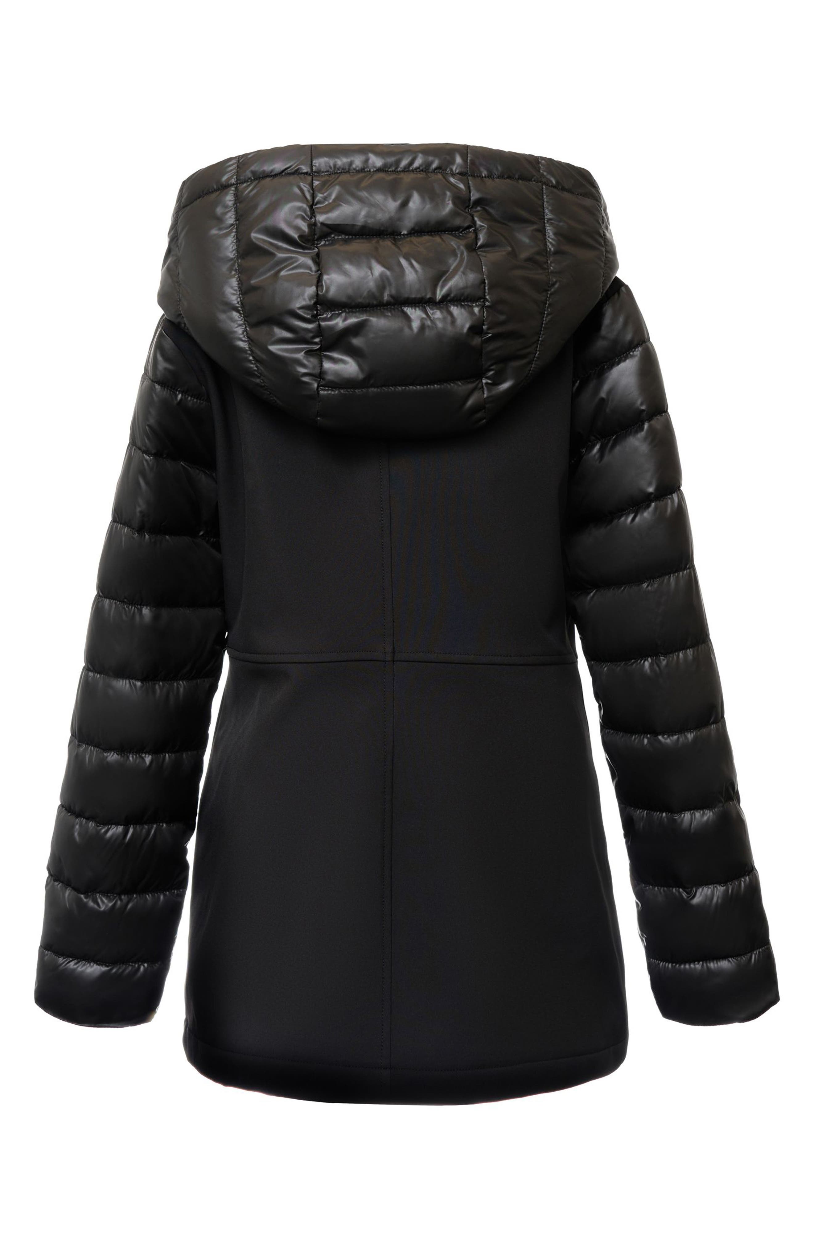 Michael Kors Kids' Asymmetric Zip Hooded Softshell Jacket | Nordstromrack