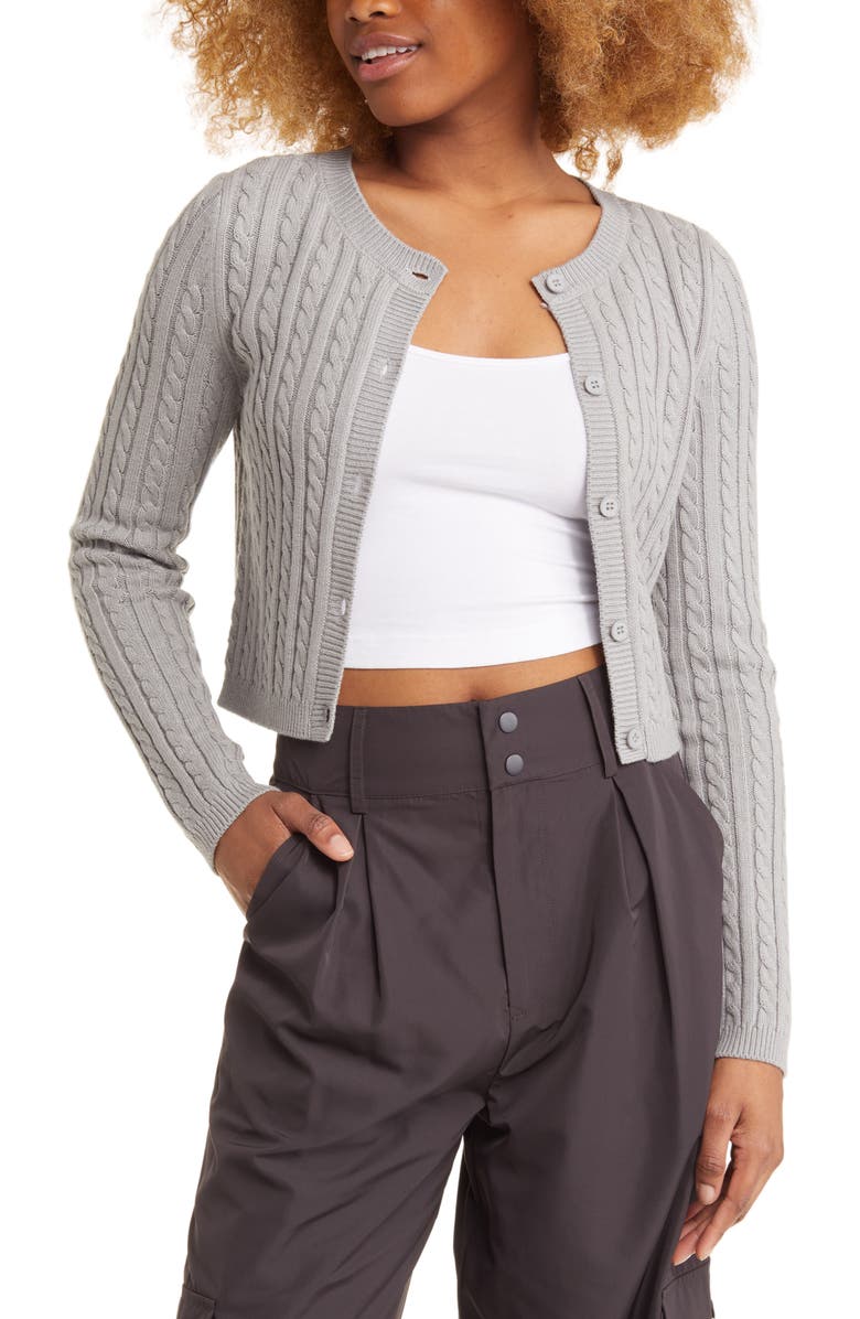 BP. Cable Crewneck Cardigan | Nordstromrack