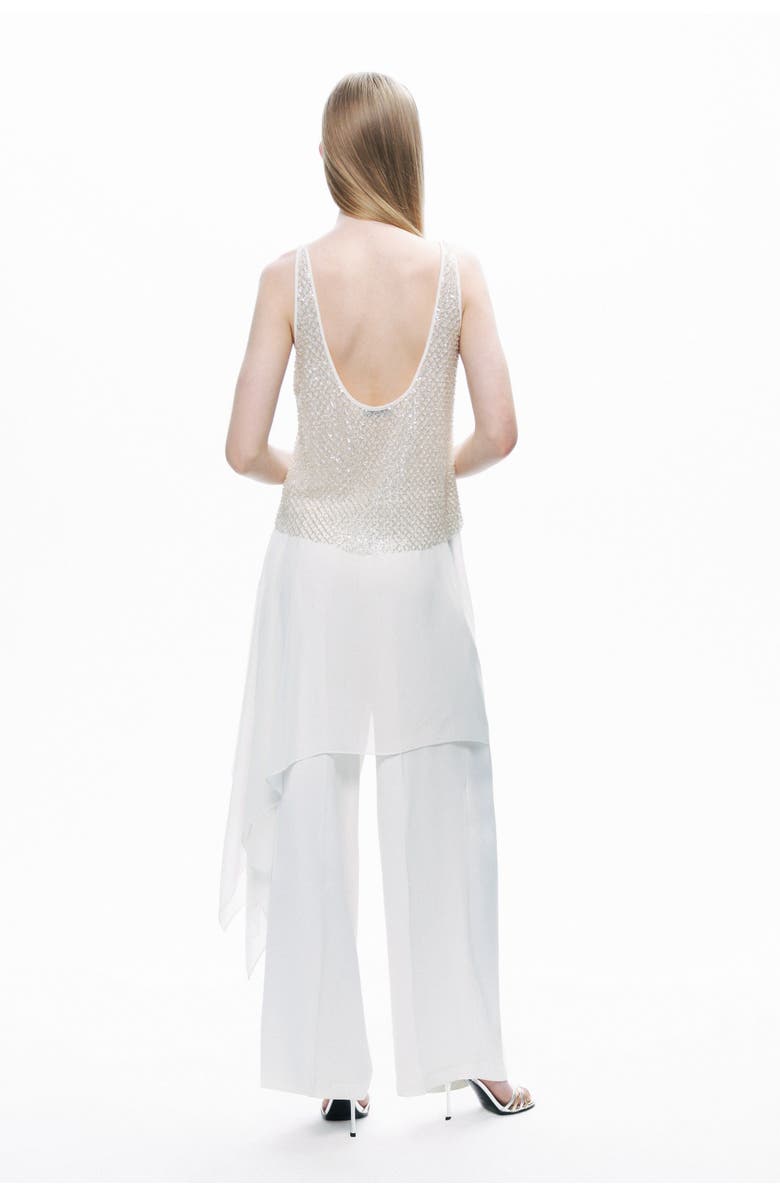 Nocturne Open Back Crystal Stone Detailed Blouse | Nordstrom