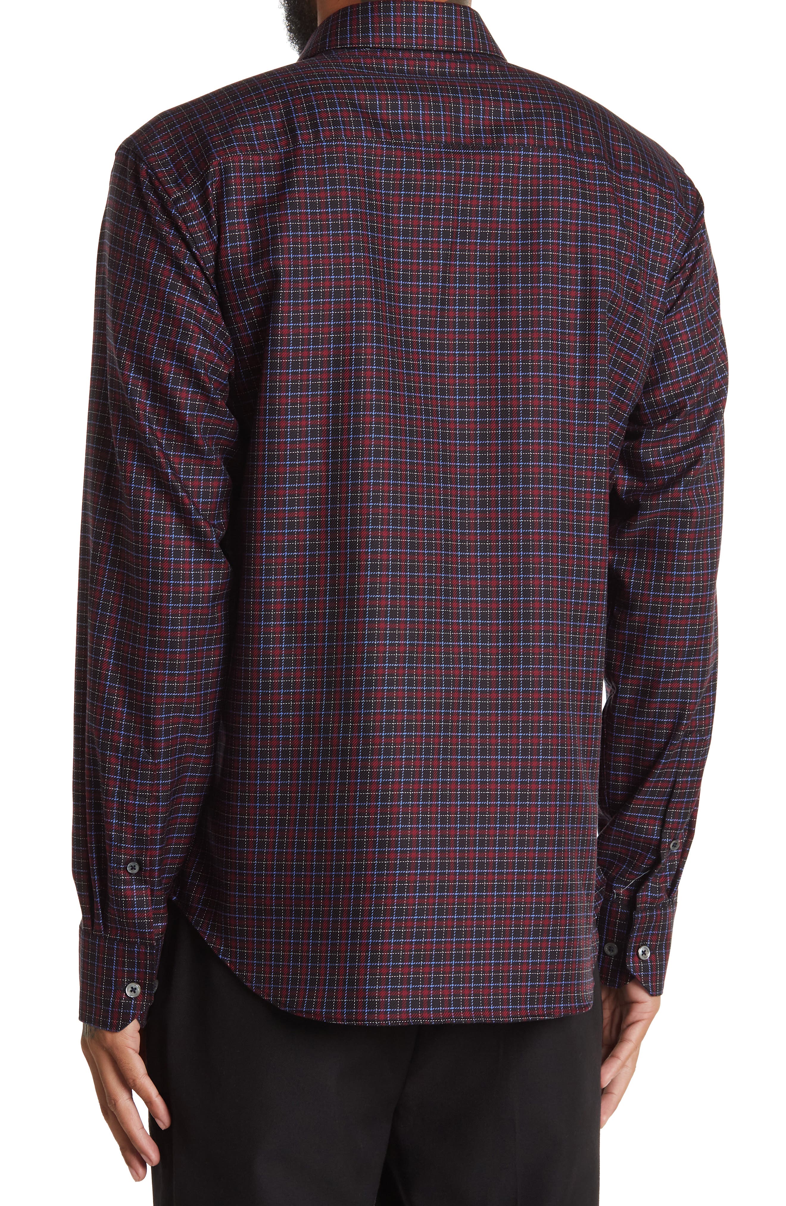 Bugatchi Check Print Shaped Fit Shirt | Nordstromrack