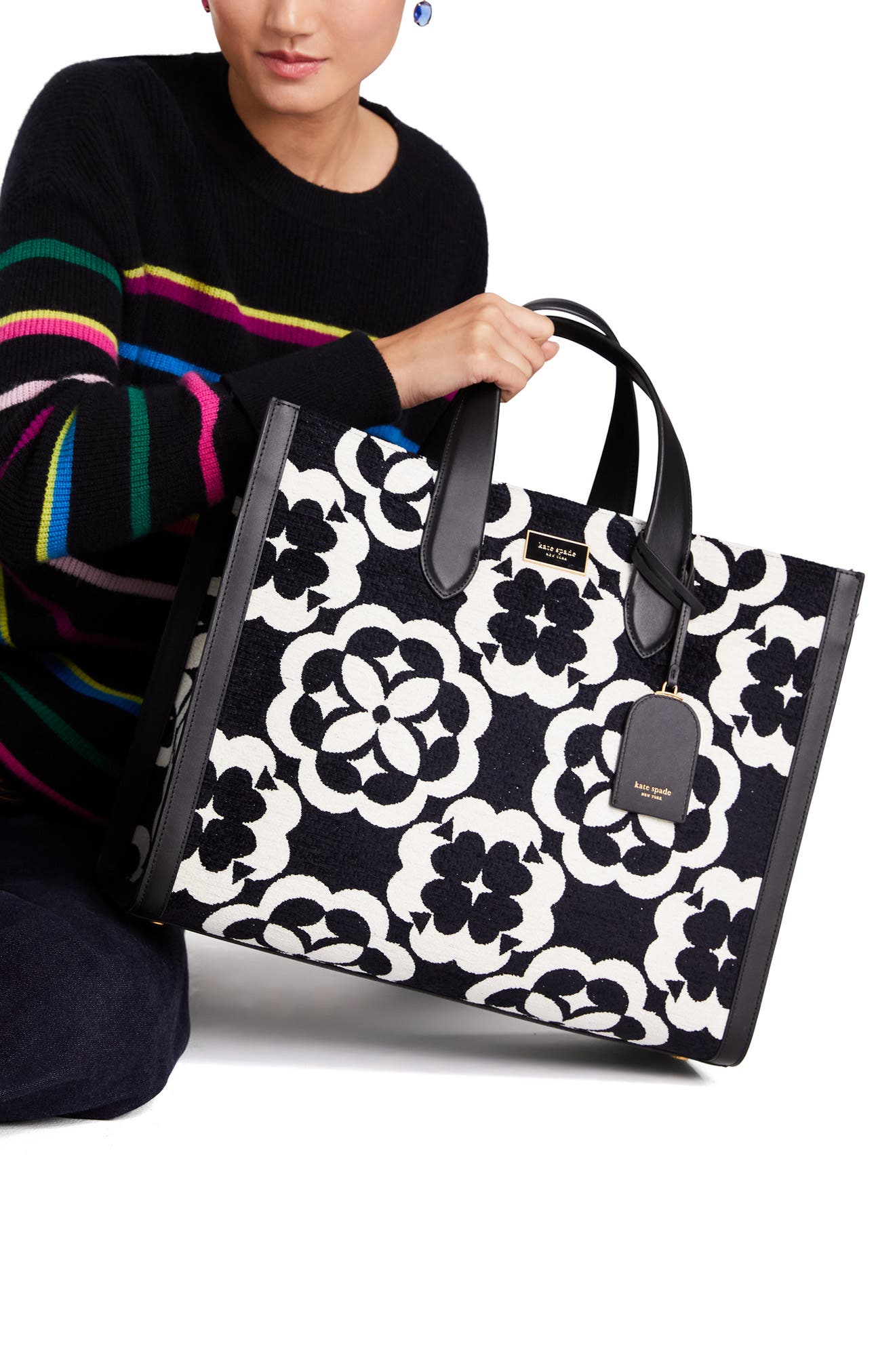 Kate Spade New York manhattan spade flower jacquard tote | Nordstrom