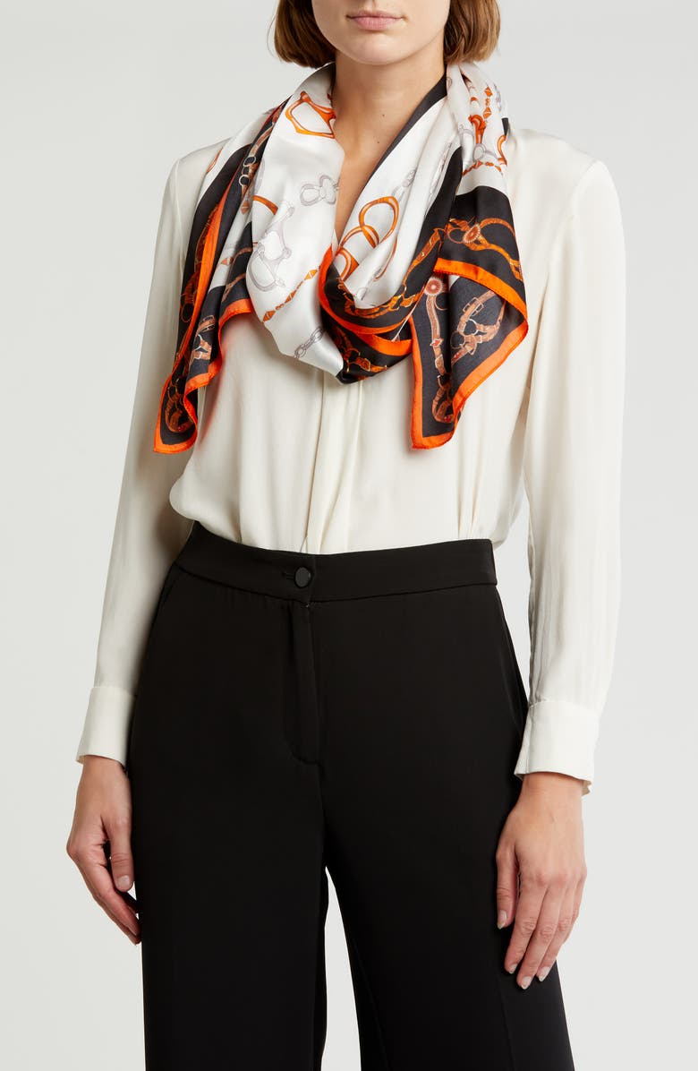 La Fiorentina Chain Print Silk Scarf | Nordstromrack