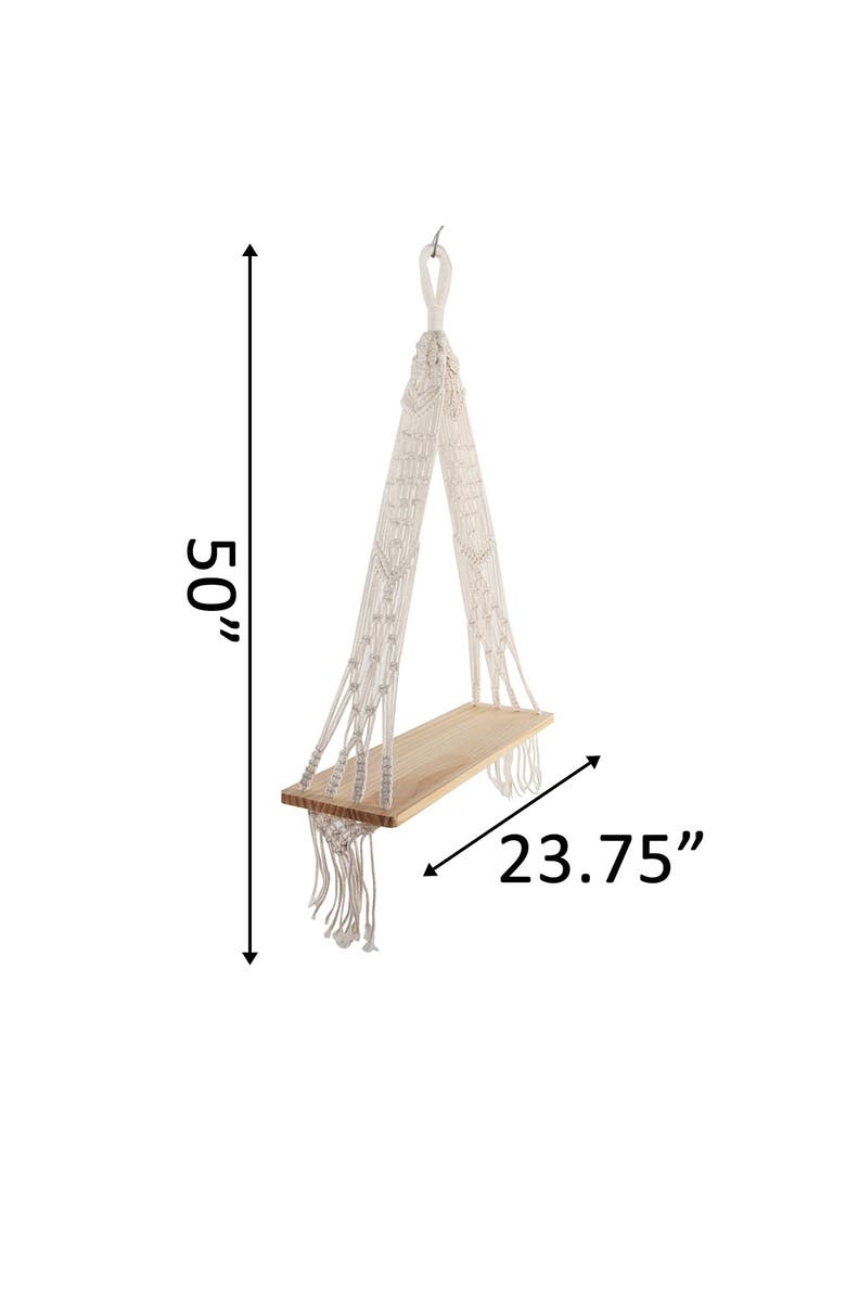 FLORA BUNDA 20" x 5.8" Macramé Hanging Shelf | Nordstromrack