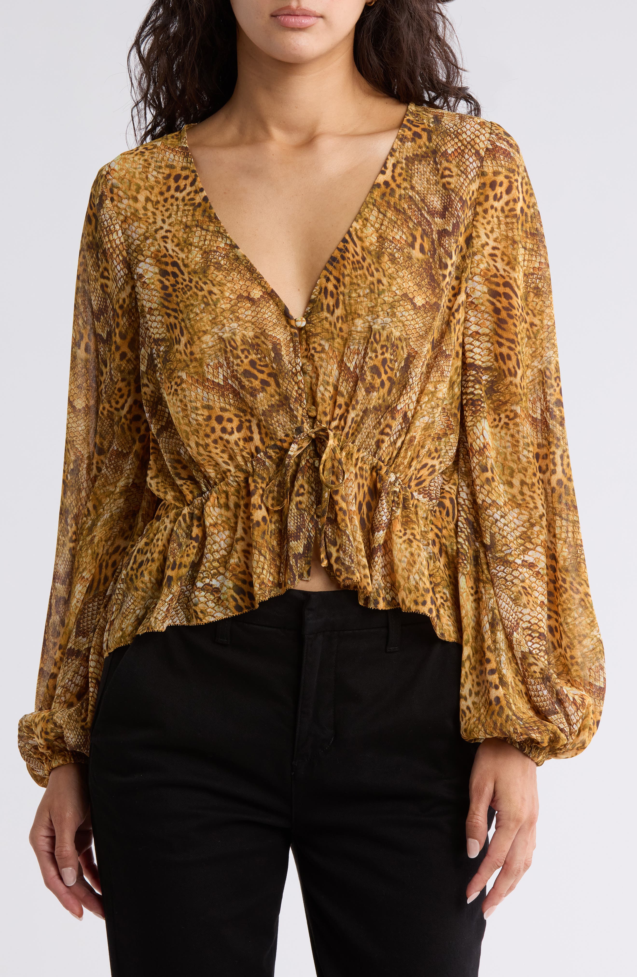 L'AGENCE Pixie Drawstring Blouse | Nordstromrack