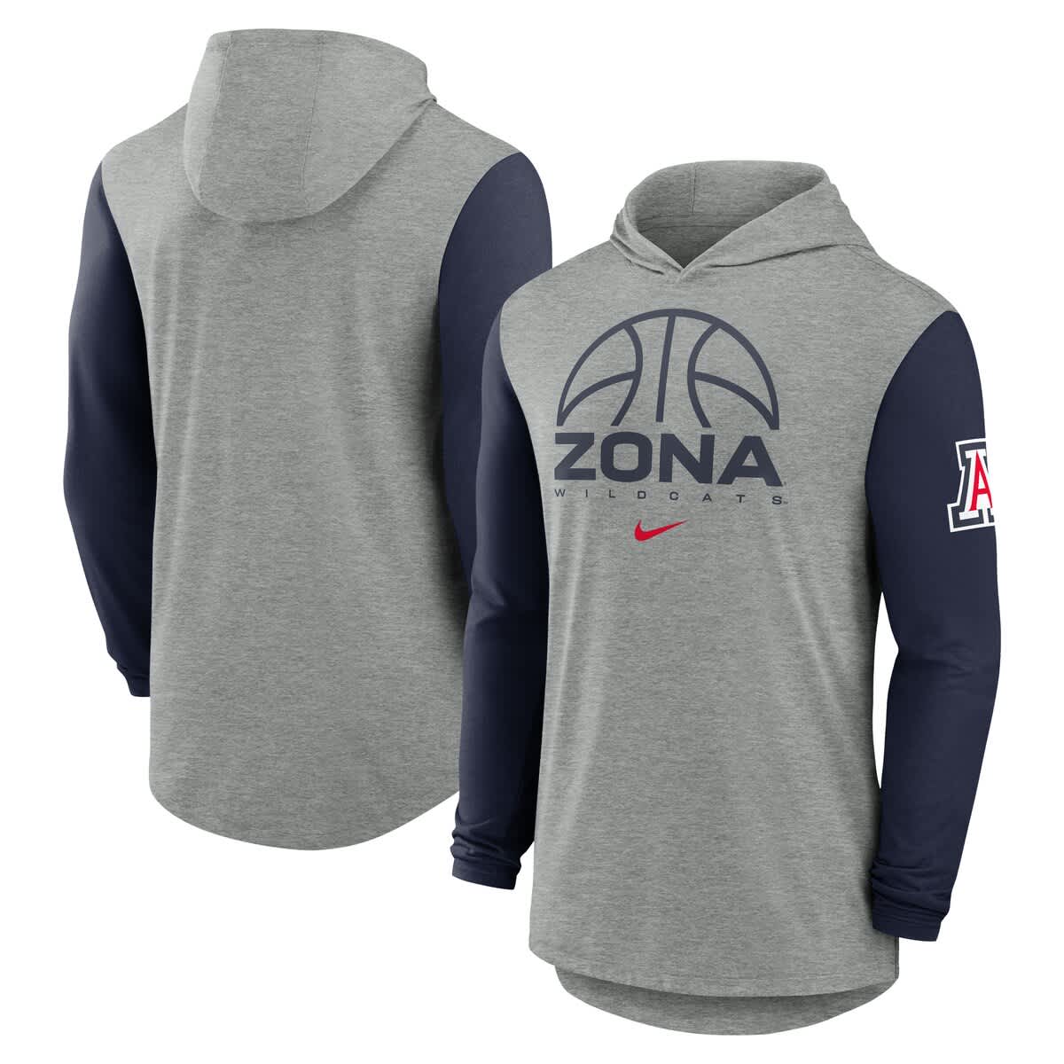 Nike Men's Nike Gray/Navy Arizona Wildcats Basketball Color-Block Tri ...