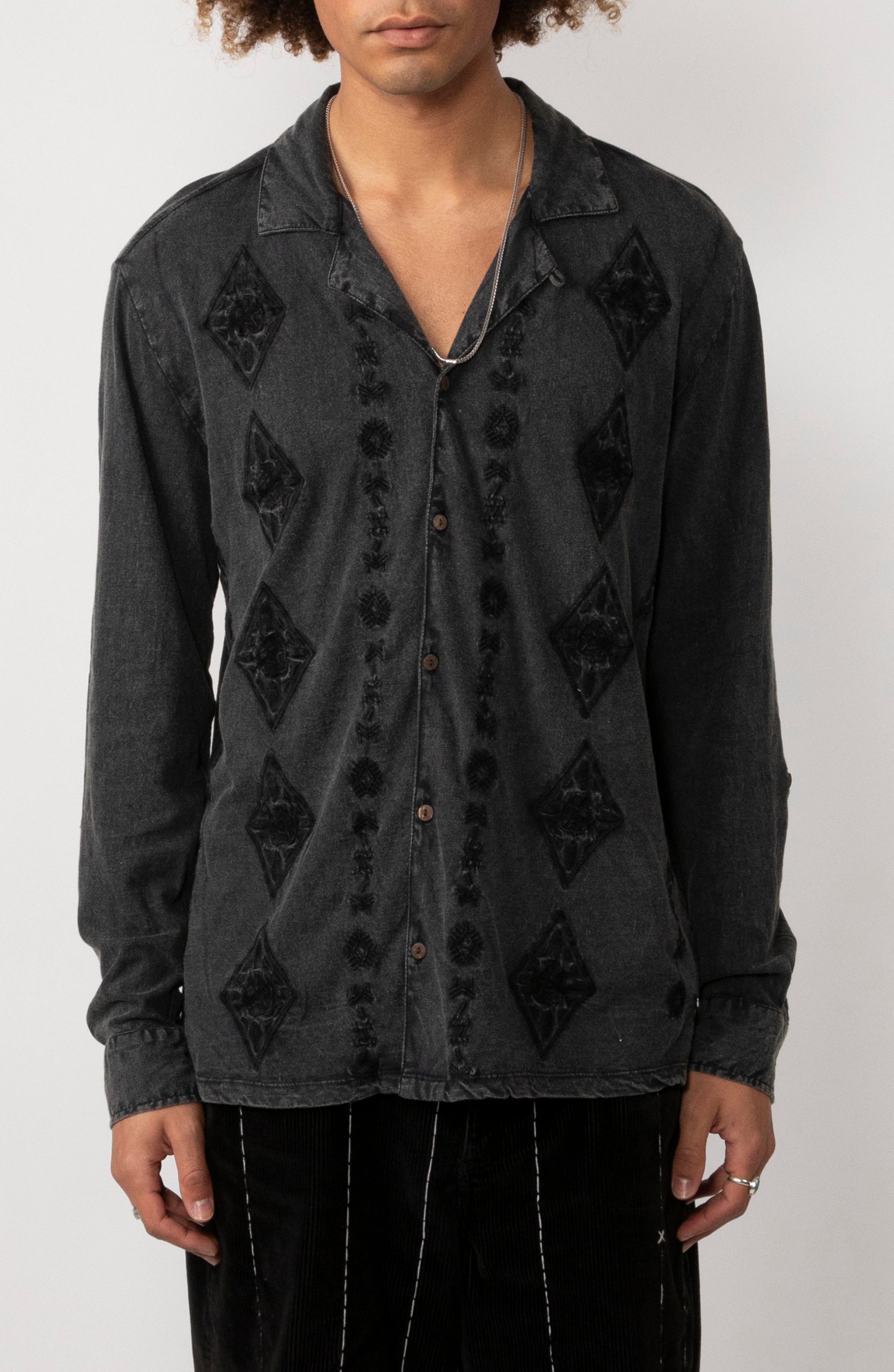 Raga Embroidered Button-Up Shirt | Nordstromrack
