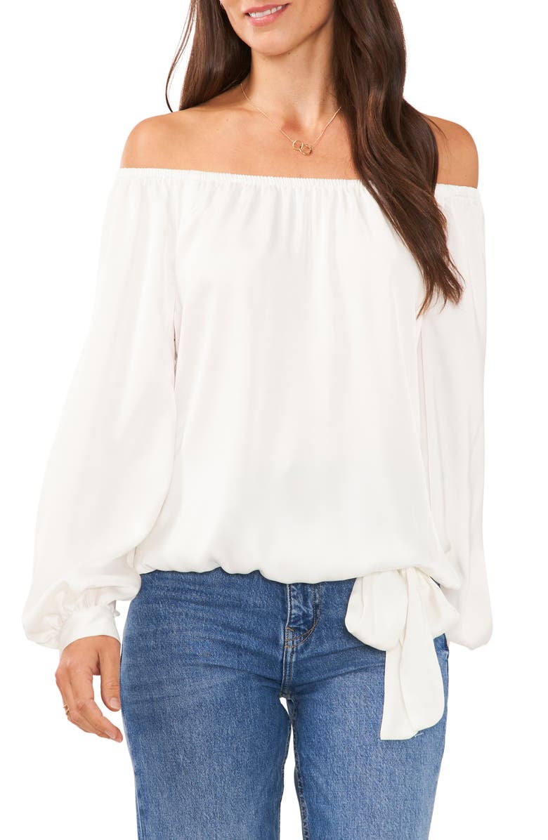 Vince Camuto Tie Hem Off the Shoulder Top | Nordstromrack