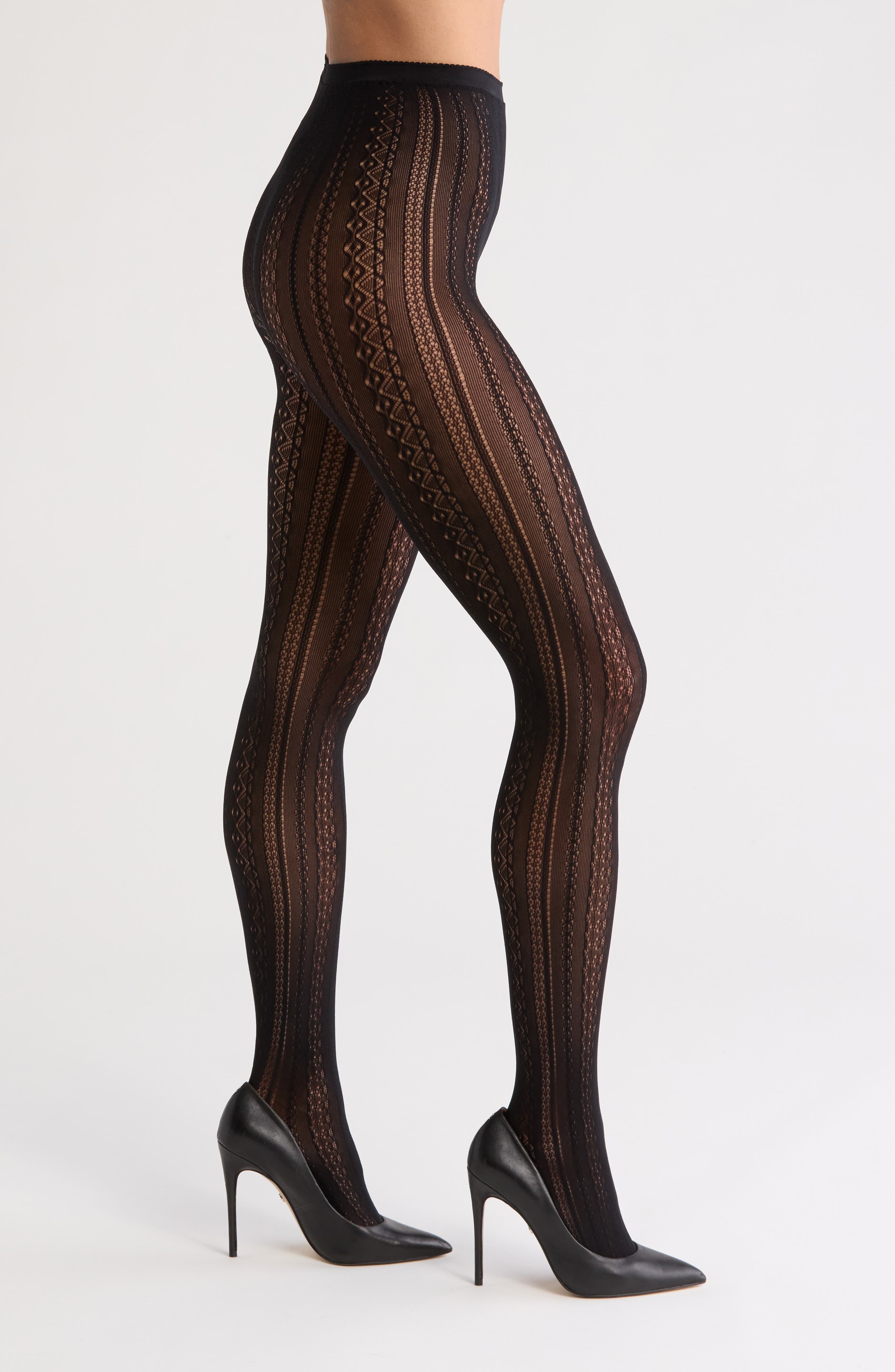 Vertical Pattern Mesh Tights (Women) | Nordstromrack