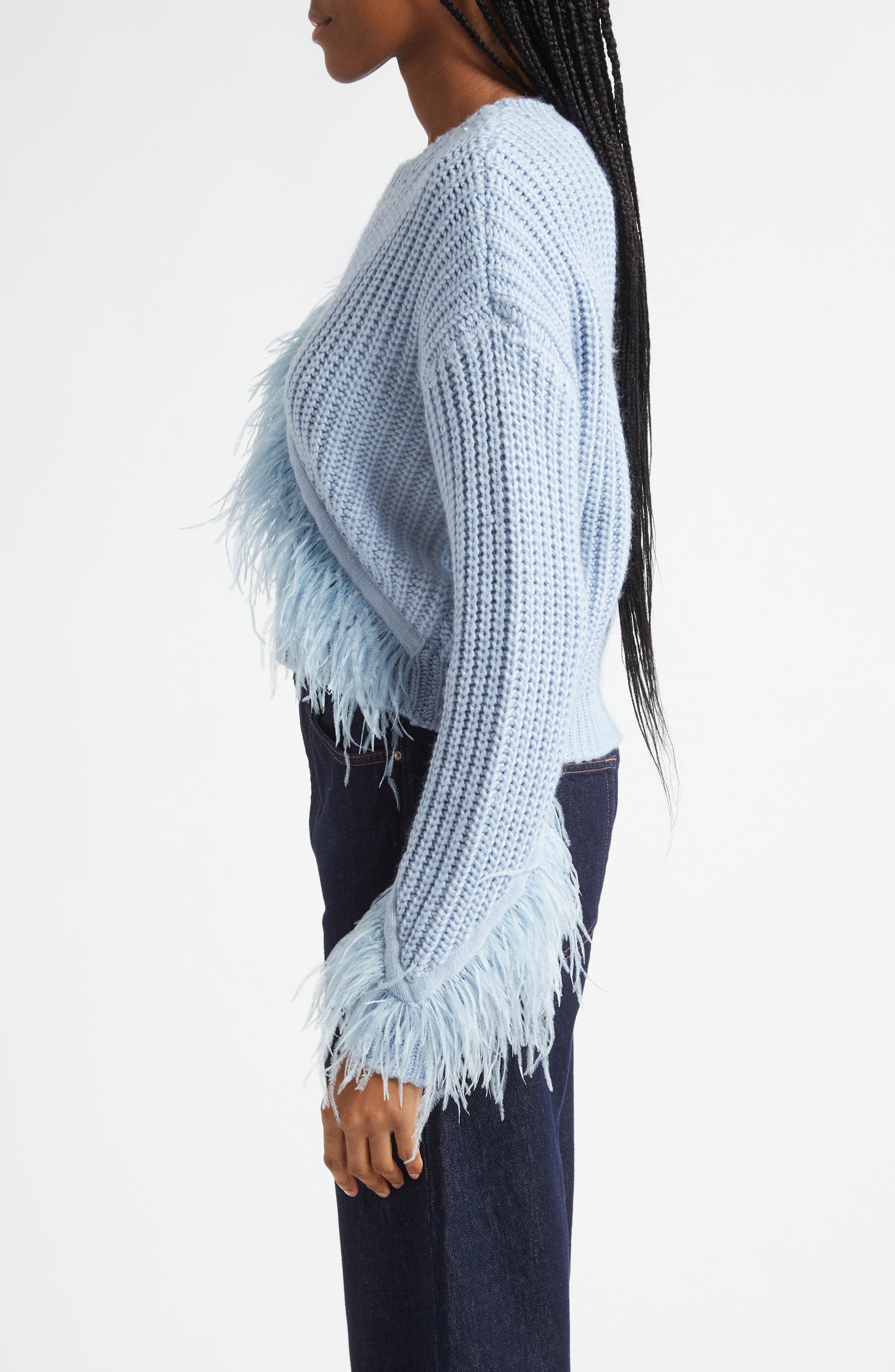 Cinq à Sept Kaelie Feather Sweater | Nordstromrack