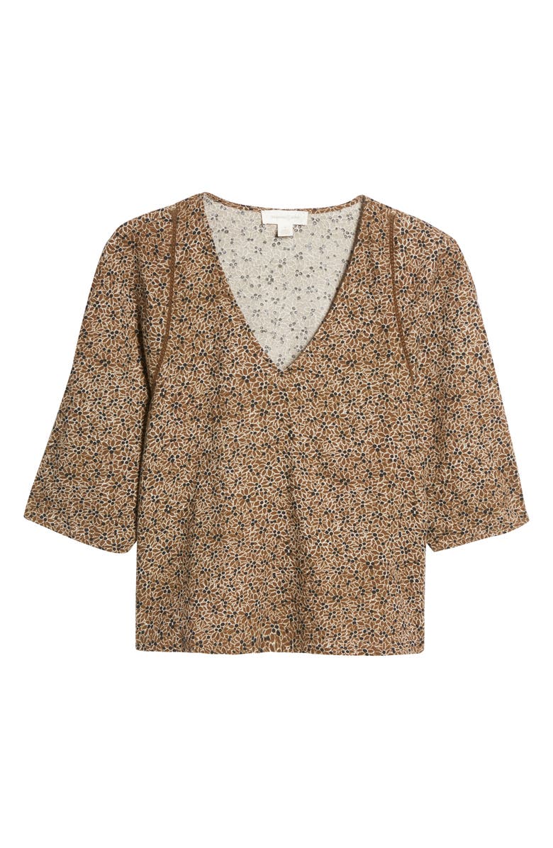 Treasure & Bond Lace Trim V-Neck Blouse | Nordstromrack