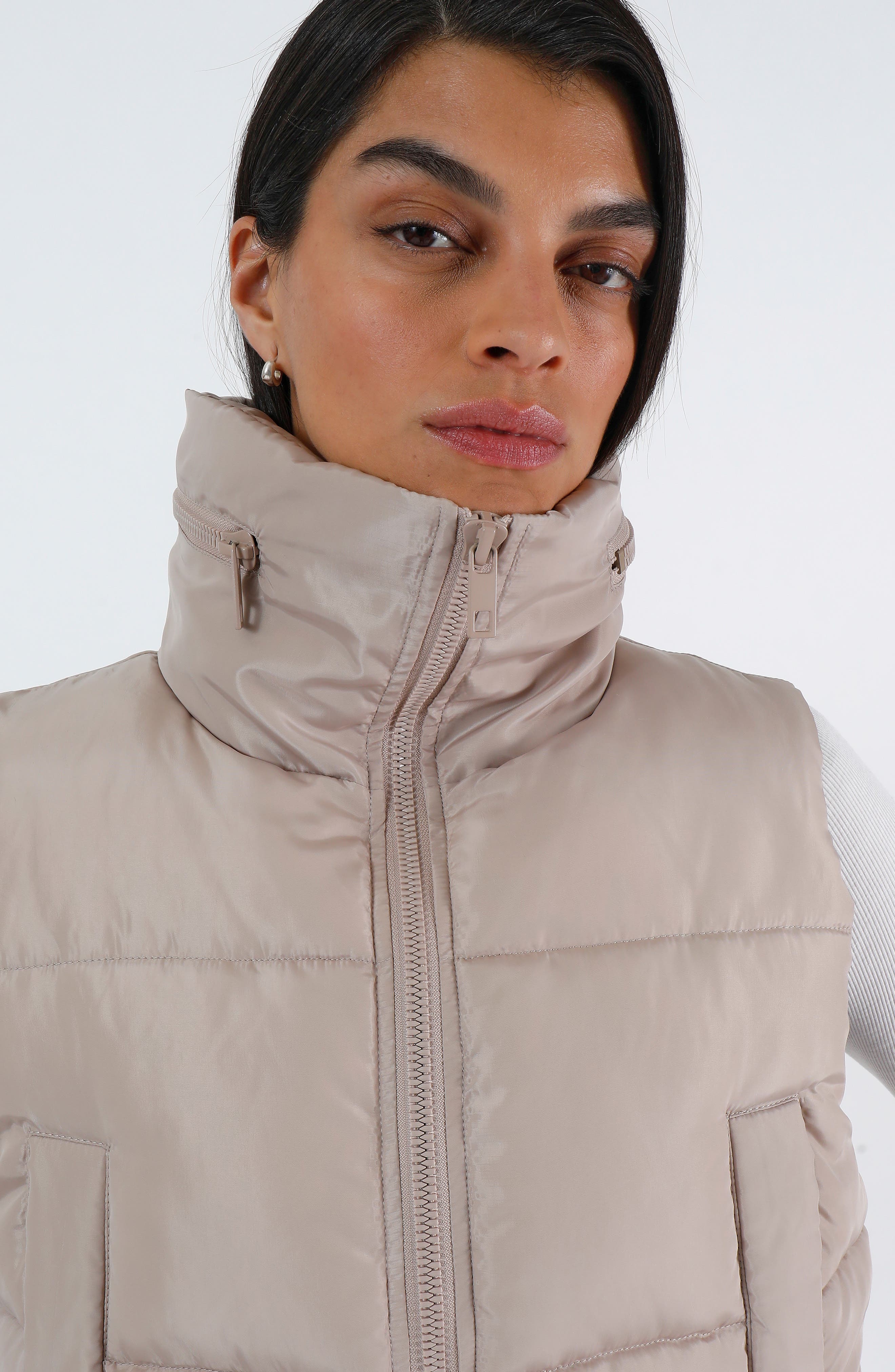 Apparis Shaun Hooded Crop Puffer Vest | Nordstrom