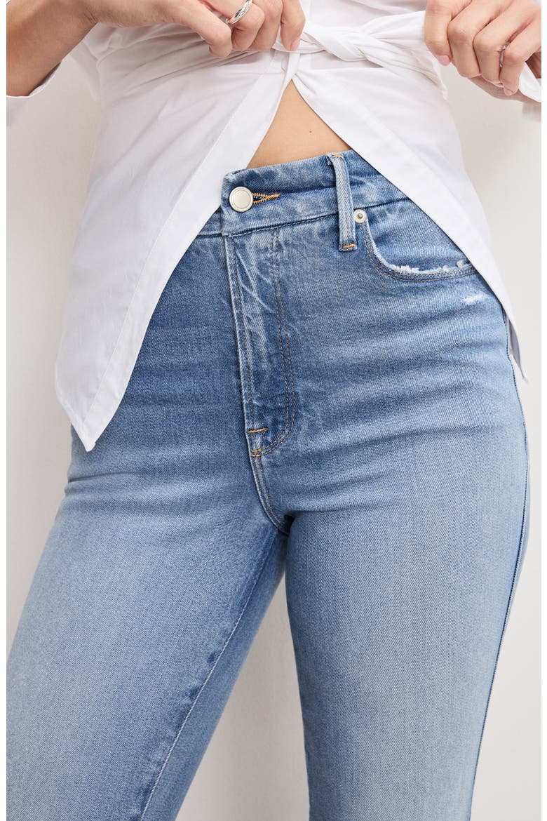 Soft-Tech Good Curve Ripped High Waist Ankle Straight Leg Jeans (Women ...