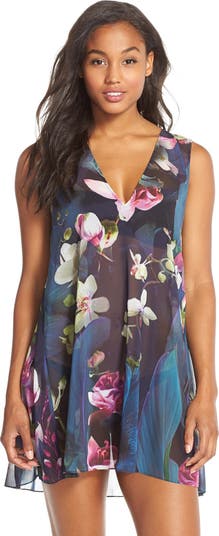 Ted Baker London Floral Print Tunic Cover-Up | Nordstrom