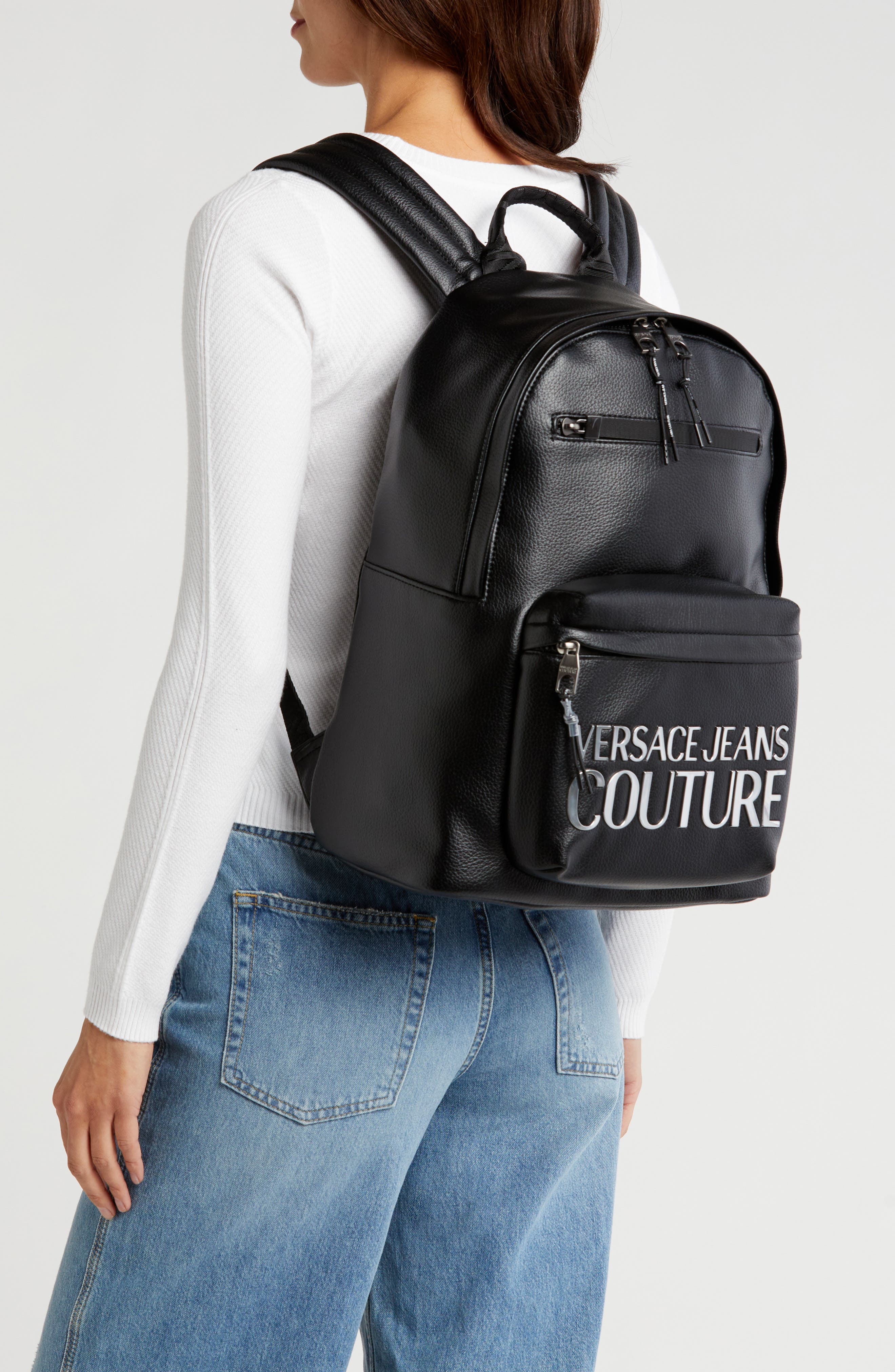 Versace Jeans Range Leather Backpack | Nordstromrack
