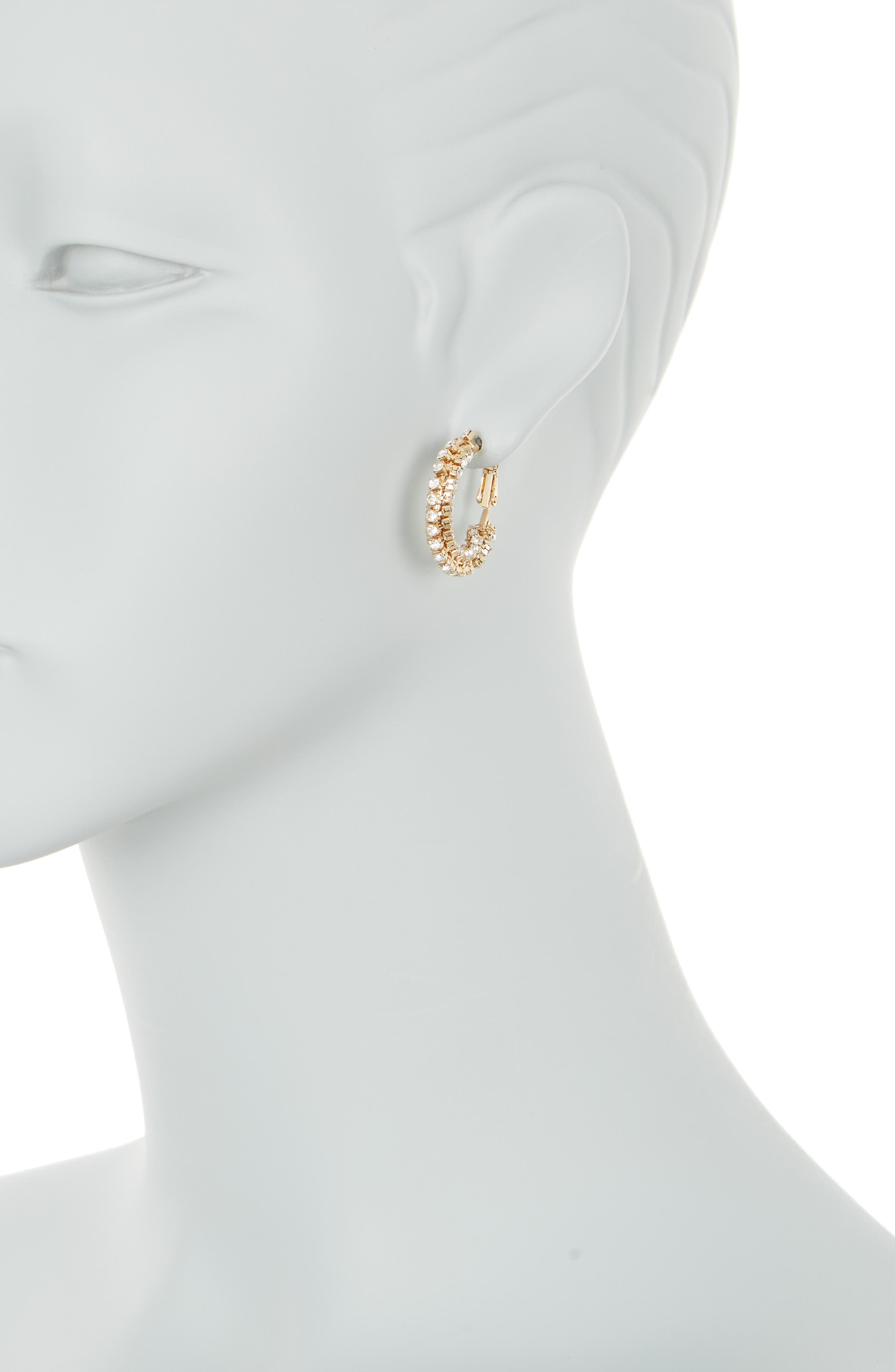 Melrose and Market Set of 3 Ear Crawler & Pavé Hoop Earrings ...