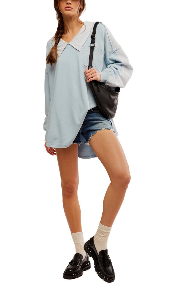 Free People Madeleine Oversize Collared Sweatshirt | Nordstromrack