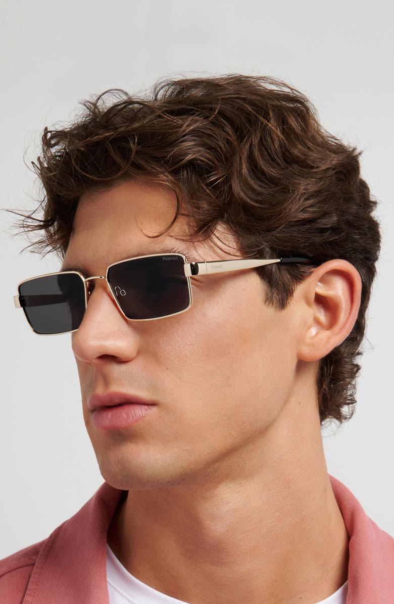 Polaroid 56mm Polarized Rectangular Sunglasses | Nordstrom