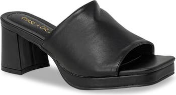 CHASE AND CHLOE Chunky Platform Block Heel Mule | Nordstromrack