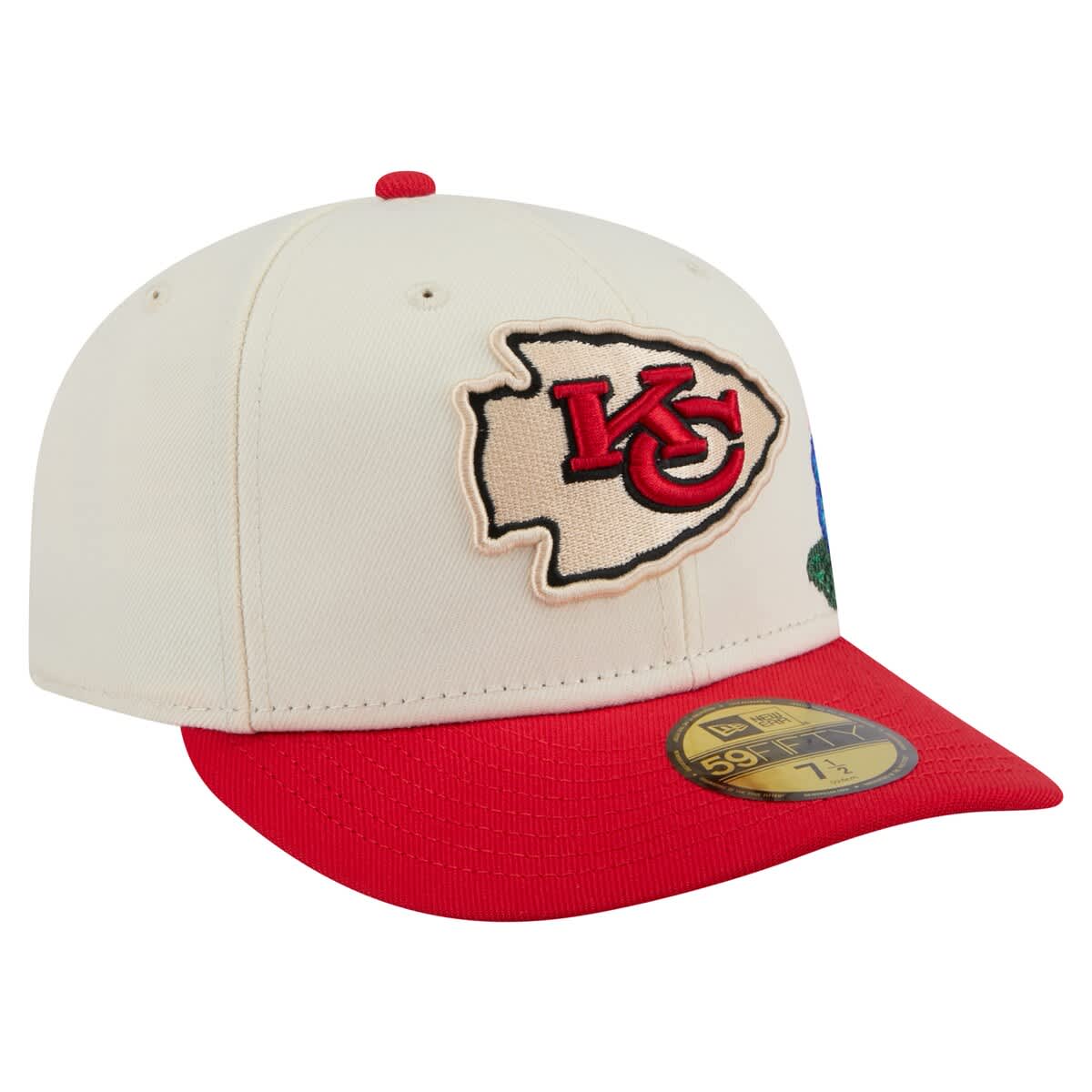 Men's New Era Cream/Red Kansas City Chiefs Tonal Floral 59FIFTY Fitted ...