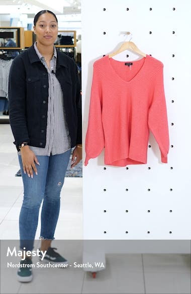 1.STATE Blouson Sleeve V-Neck Sweater | Nordstromrack