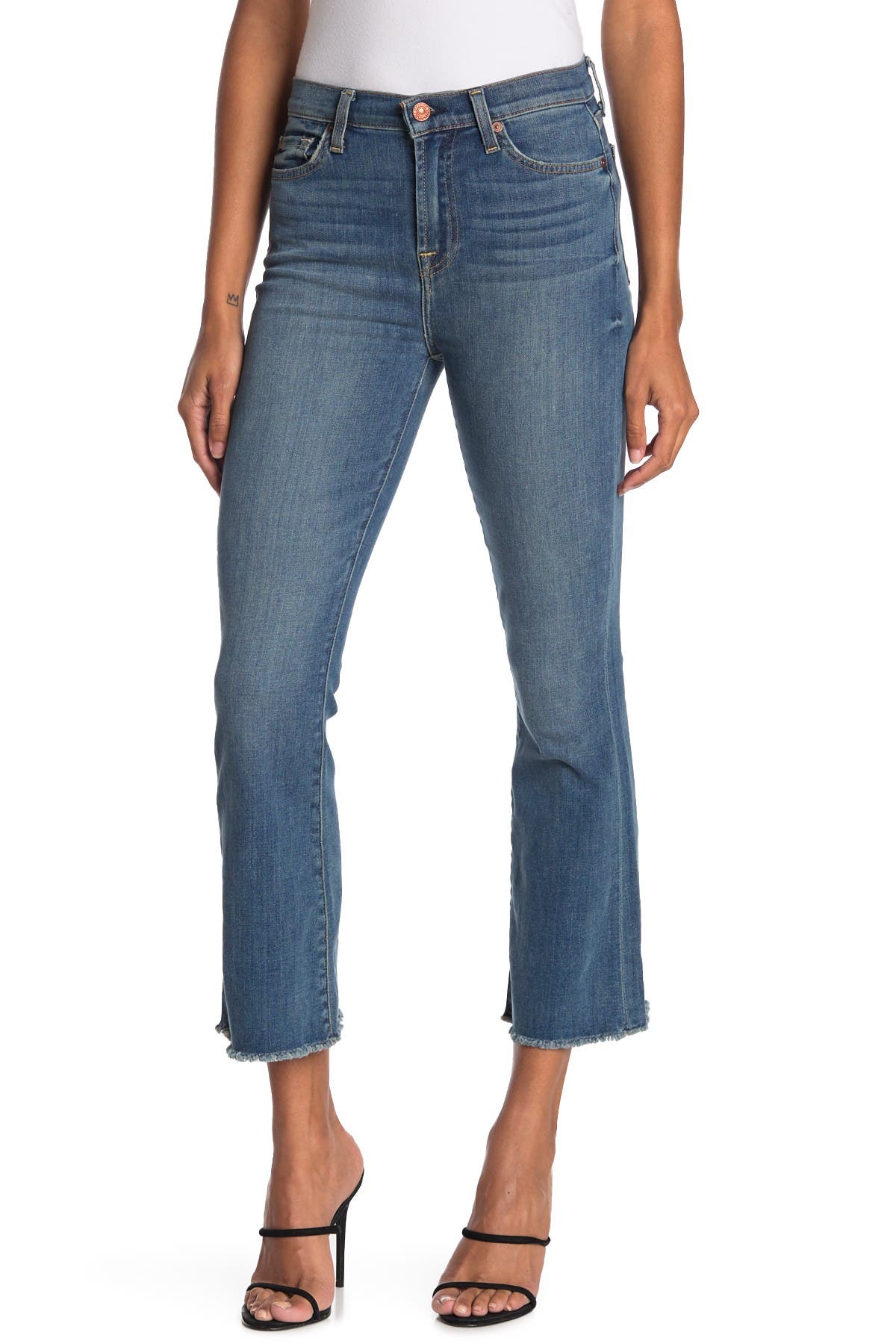 7 For All Mankind High Waist Slim Kick Crop Jeans | Nordstromrack
