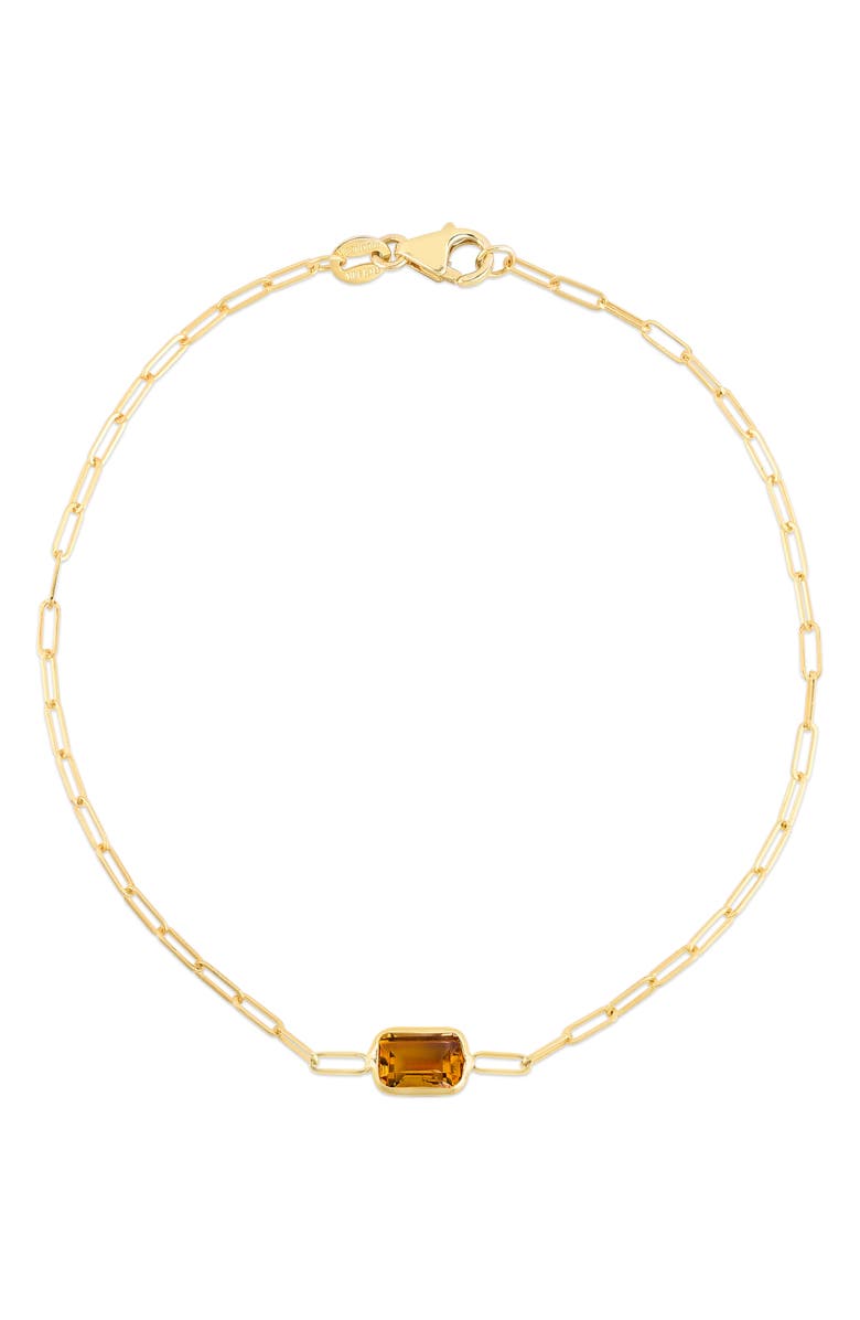 KARAT RUSH 14K Yellow Gold Paperclip Chain Bracelet | Nordstromrack