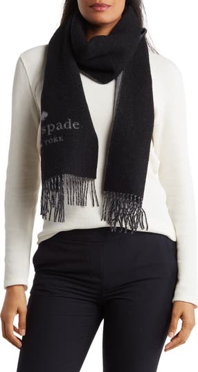 Kate Spade New York logo oblong wool blend scarf | Nordstromrack