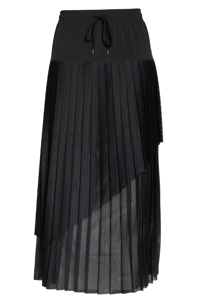 Zella Mesh Overlay Pleated Skirt | Nordstromrack