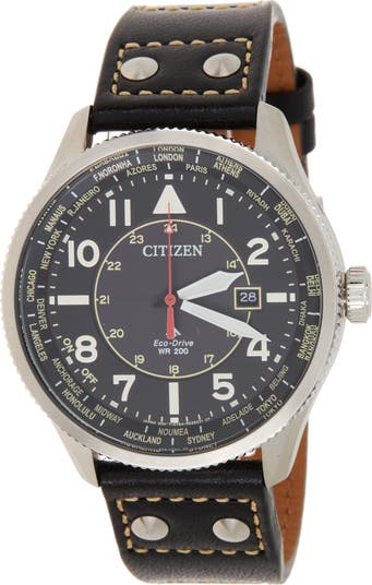 Citizen Men's Promaster Nighthawk Perpetual World Time Watch, 44mm ...