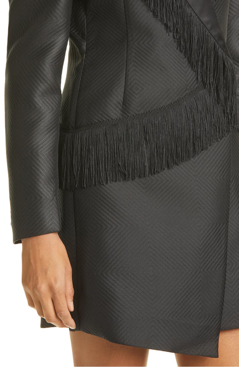 ROTATE Shannon Fringe Long Sleeve Blazer Dress | Nordstrom