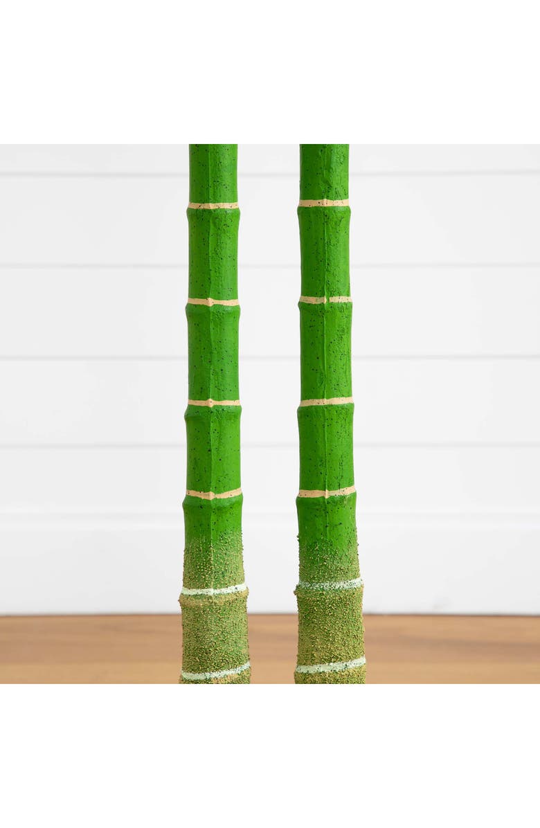 NEARLY NATURAL 9-Feet Artificial Double Golden Cane Palm Tree ...