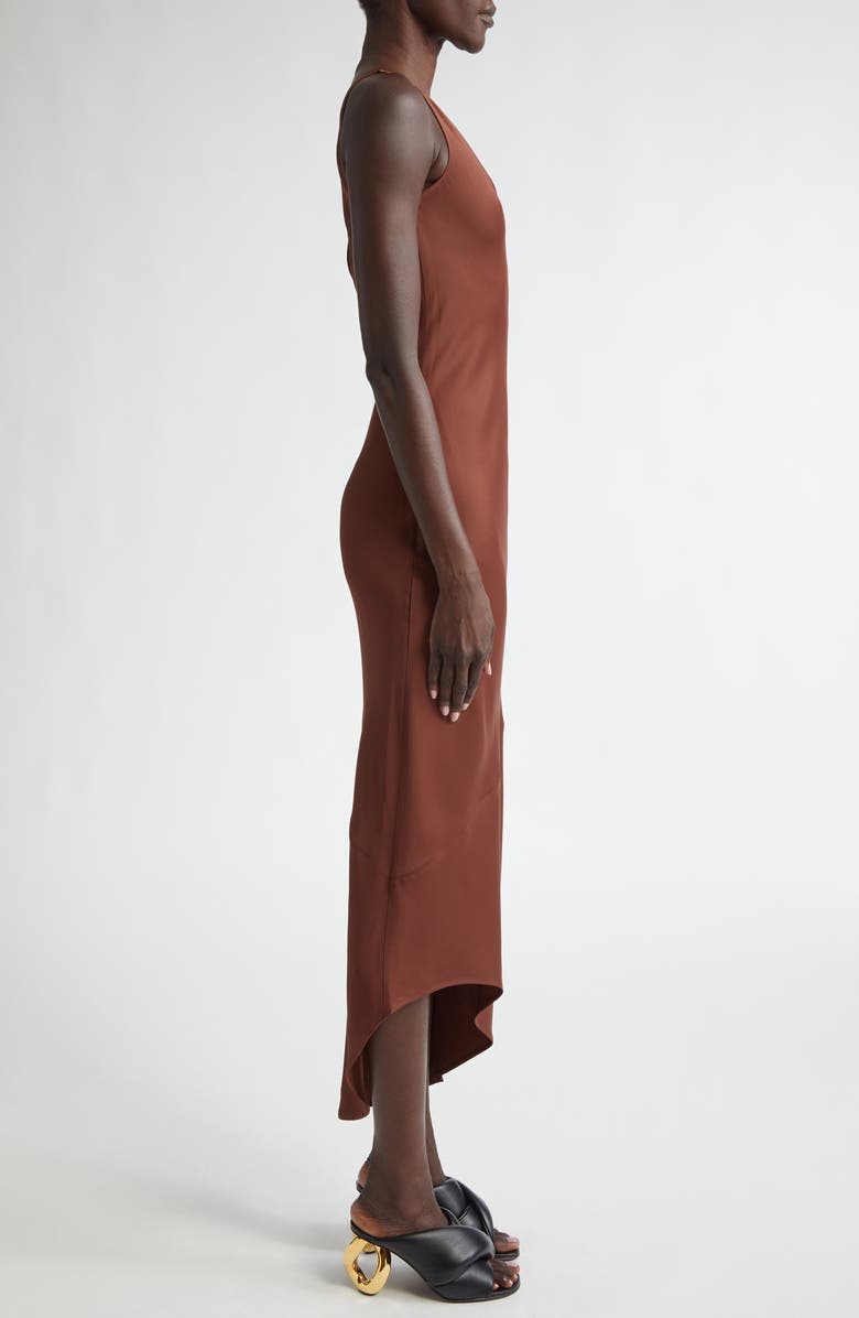 JW Anderson Bias Cut Asymmetric Satin Midi Dress | Nordstromrack