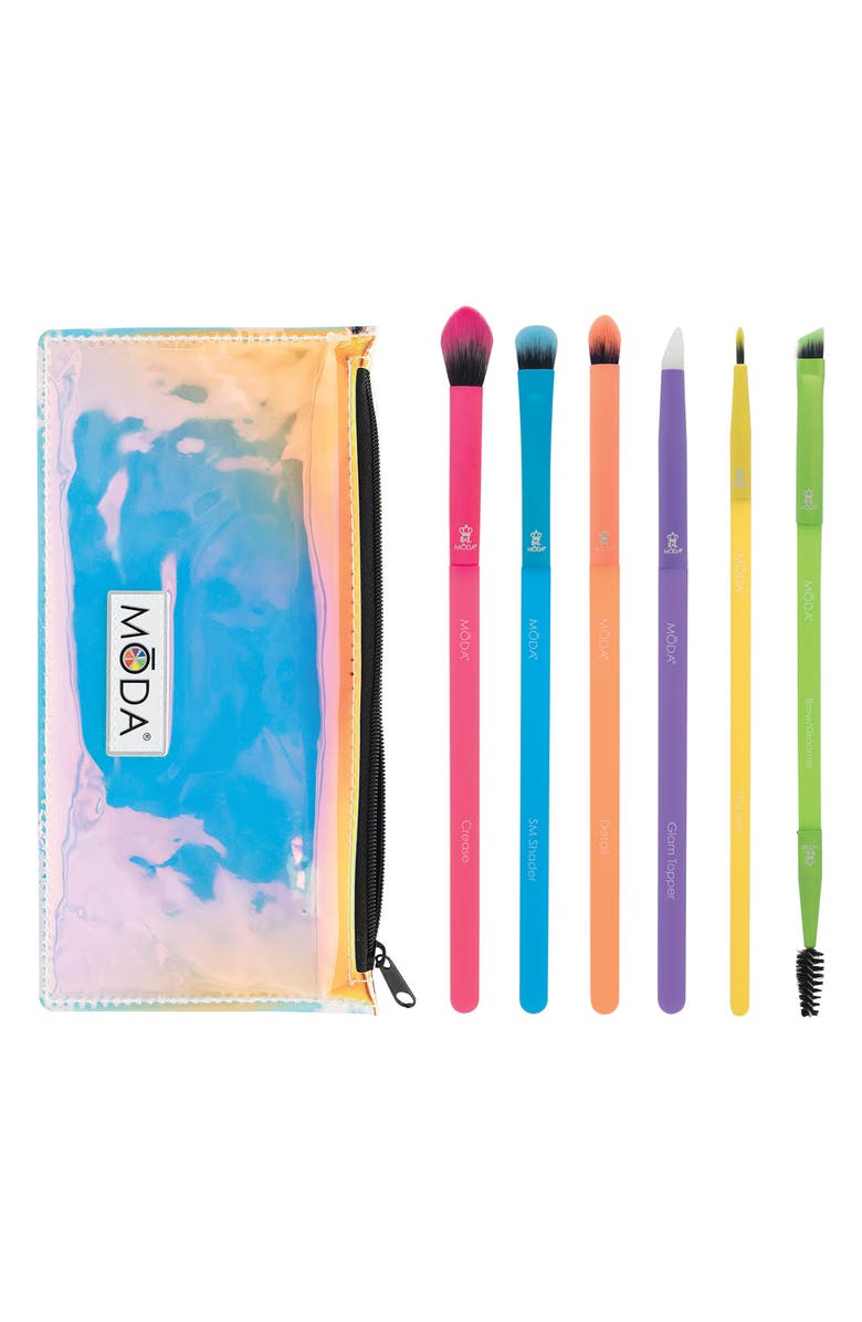 MODA Totally Electric Bright Eye 7-Piece Makeup Brush Set | Nordstromrack