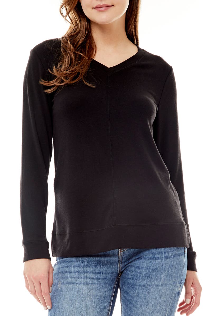 BY DESIGN Luxury Lofty V-Neck Long Sleeve Top | Nordstromrack