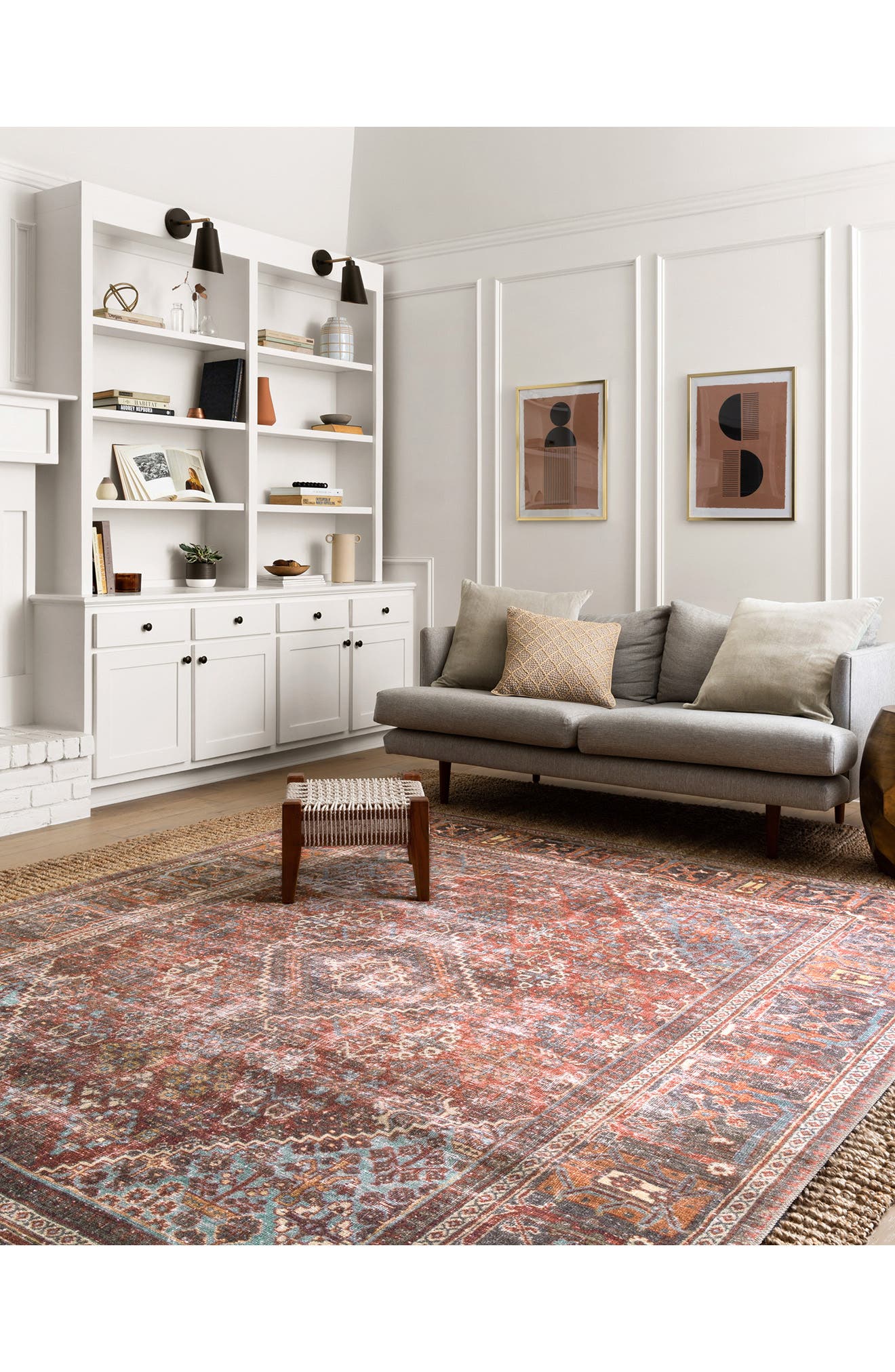 LOLOI Loren Rug - Brick/Midnight | Nordstromrack