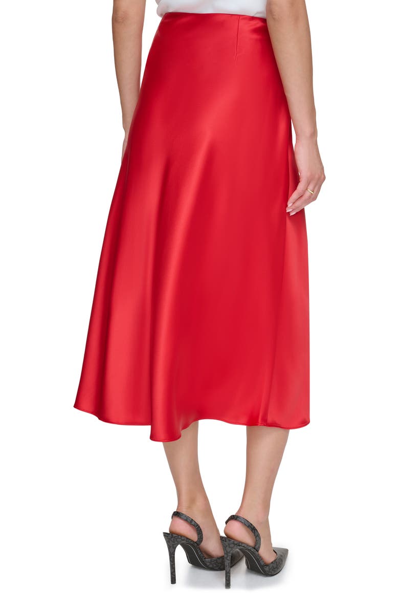 DKNY Satin Side Slit Midi Skirt | Nordstromrack