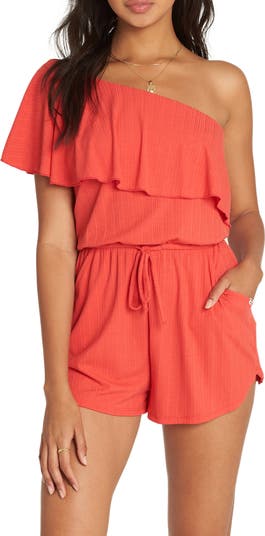 Billabong Follow the Sun One-Shoulder Ruffle Romper | Nordstrom