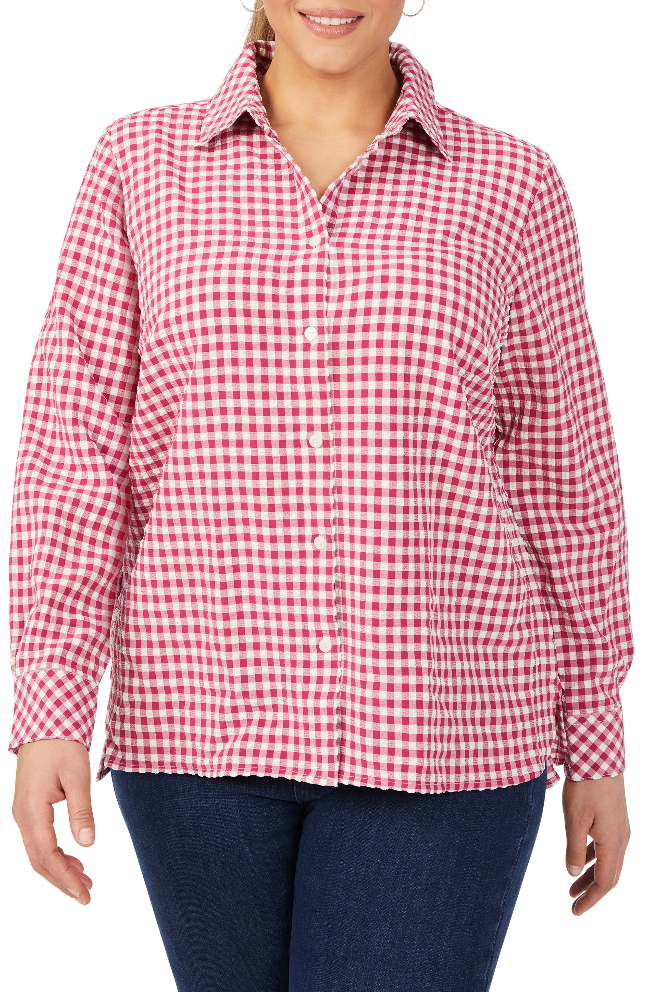 Foxcroft Harris Gingham Button-Up Shirt | Nordstromrack