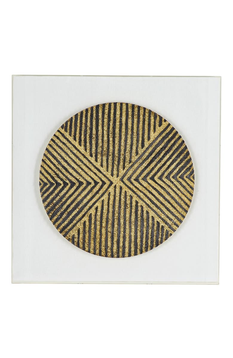 WILLOW ROW Metallic Gold Wood Shadow Box Wall Art - 24" x 24 ...