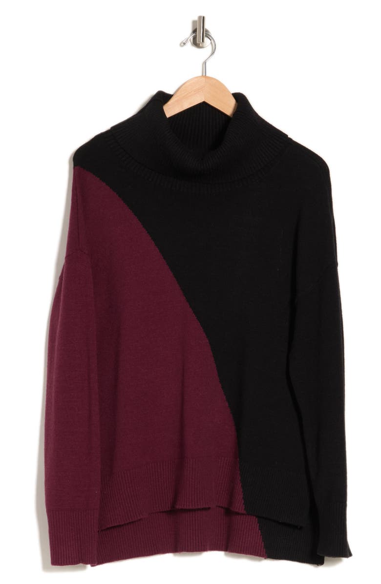 Ellen Tracy Color Blocked Turtleneck Sweater | Nordstromrack