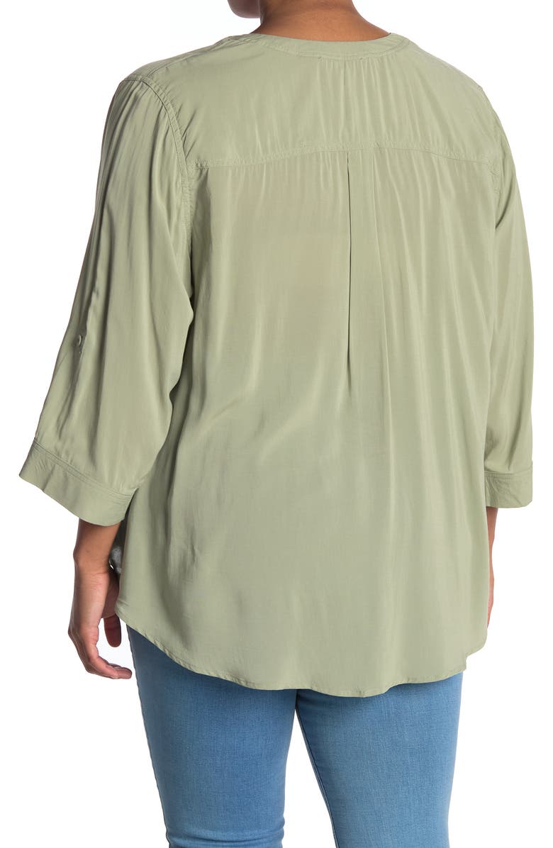 PHILOSOPHY REPUBLIC CLOTHING philosophy Roll Tab Long Sleeve Blouse ...