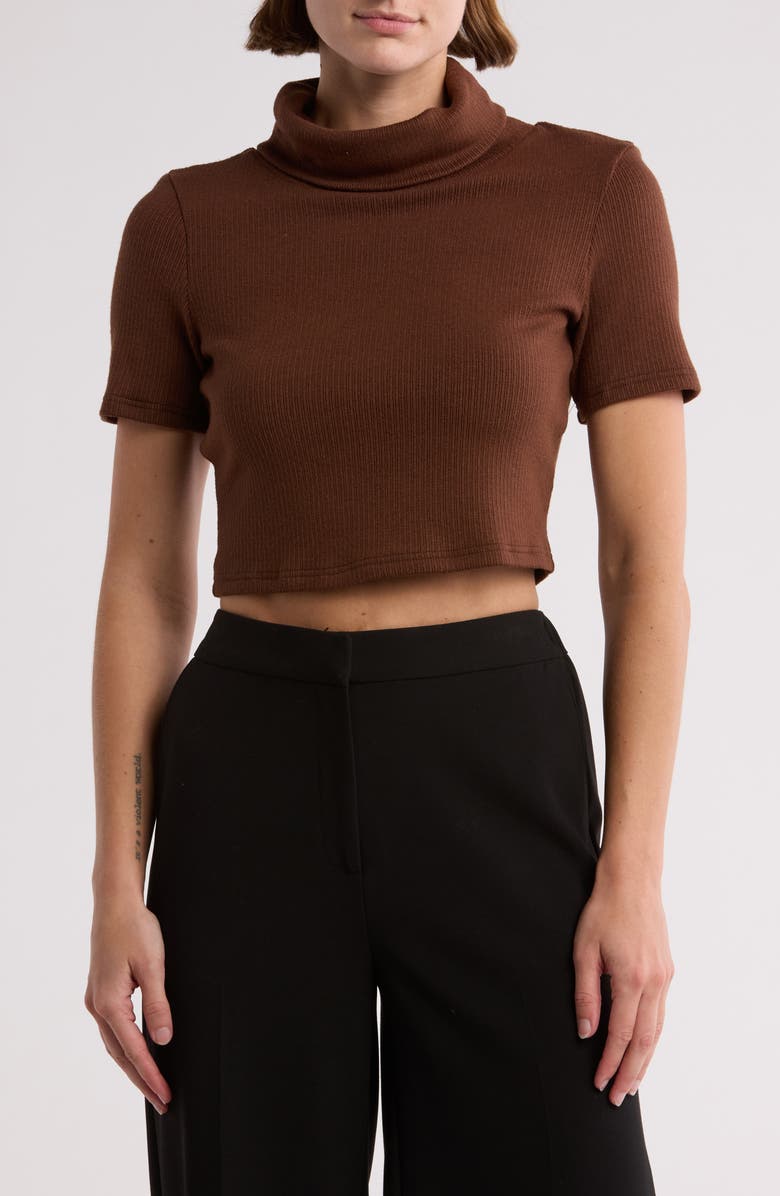 AREA STARS Anne Short Sleeve Turtleneck Top | Nordstromrack