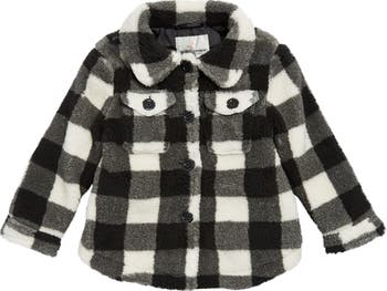 Urban Republic Kids' Plaid High Pile Fleece Shirt Jacket | Nordstromrack