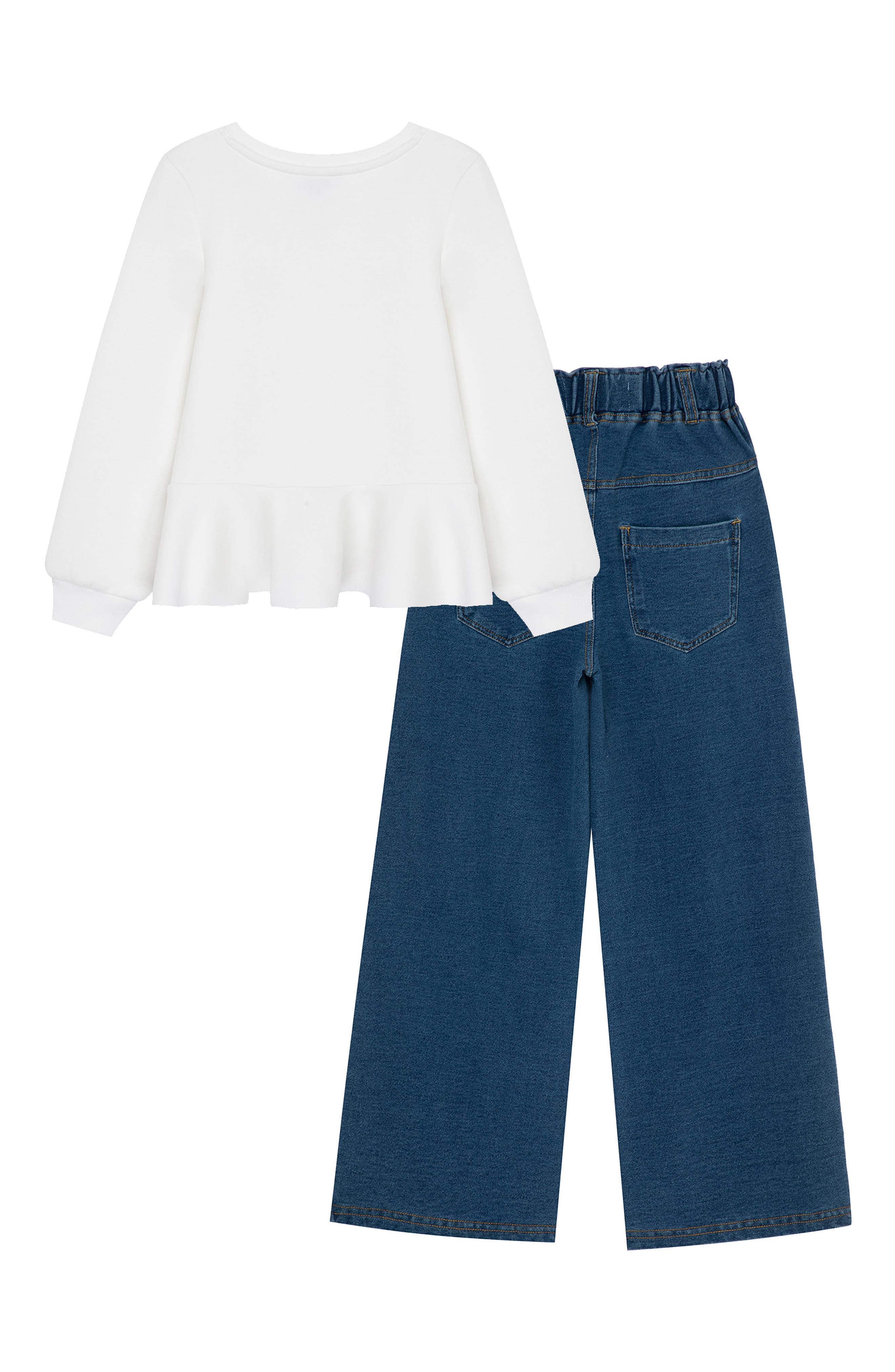 Habitual Kids Kids' Scuba Long Sleeve Top & Wide Leg Pants | Nordstromrack