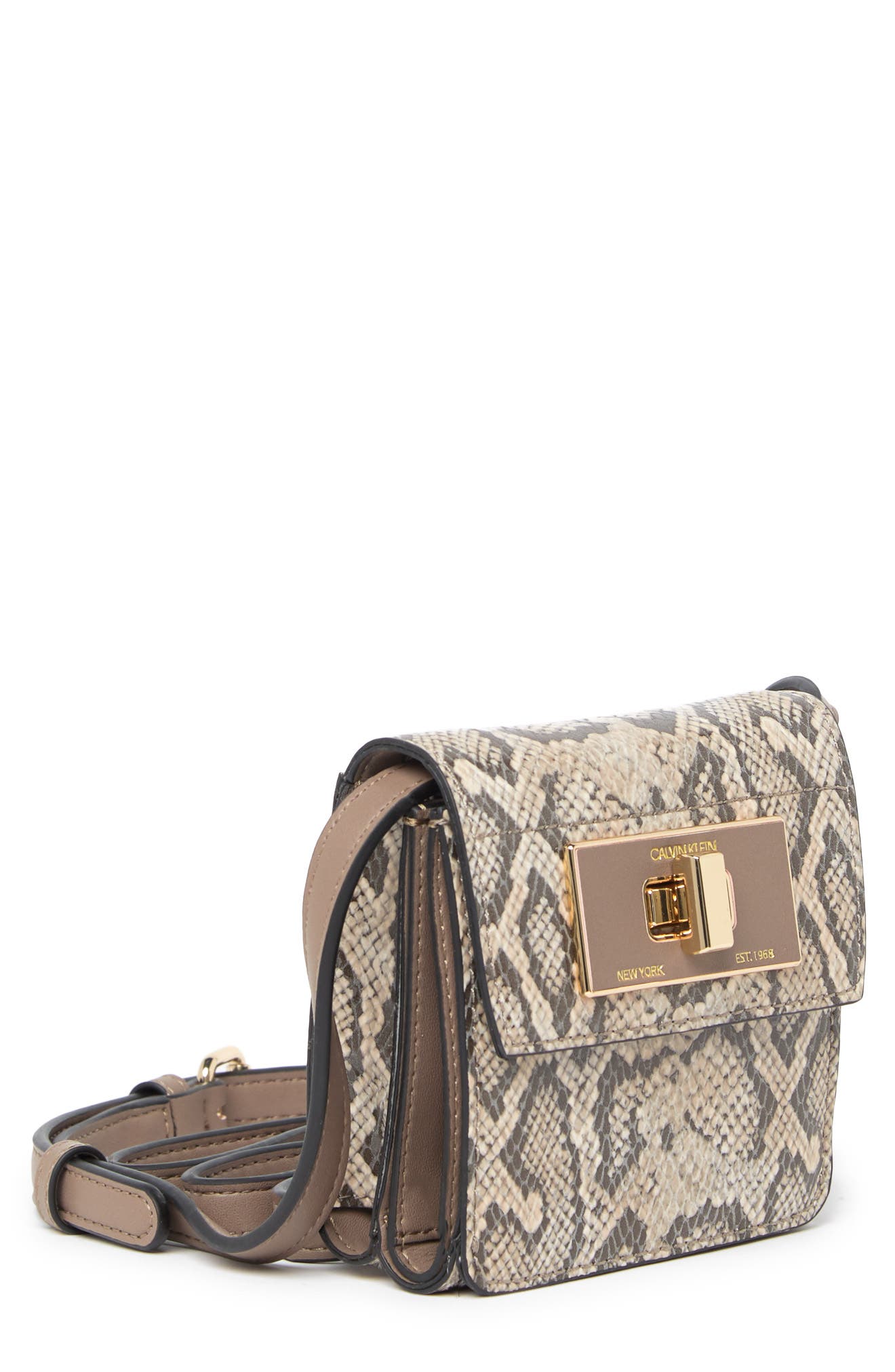 Calvin Klein Kiera Safari Snake Print Crossbody Bag | Nordstromrack