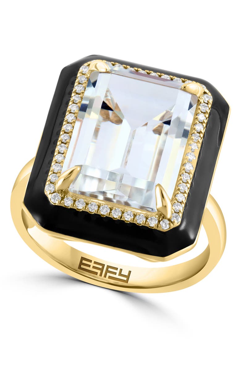 EFFY 14K Yellow Gold Diamond White Topaz Ring - 0.17 ctw. | Nordstromrack