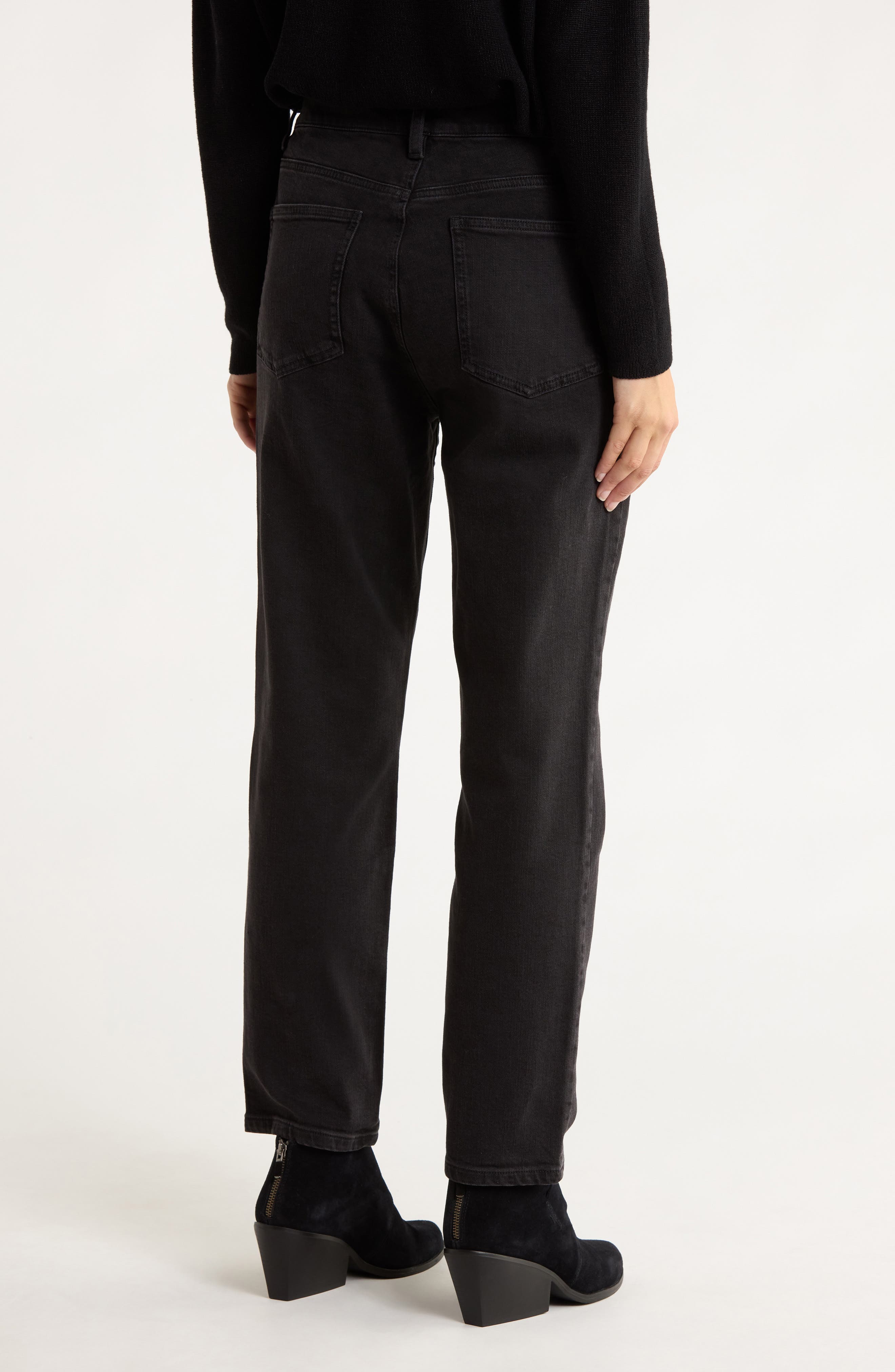 Eileen Fisher High Waist Slim Ankle Jeans | Nordstrom